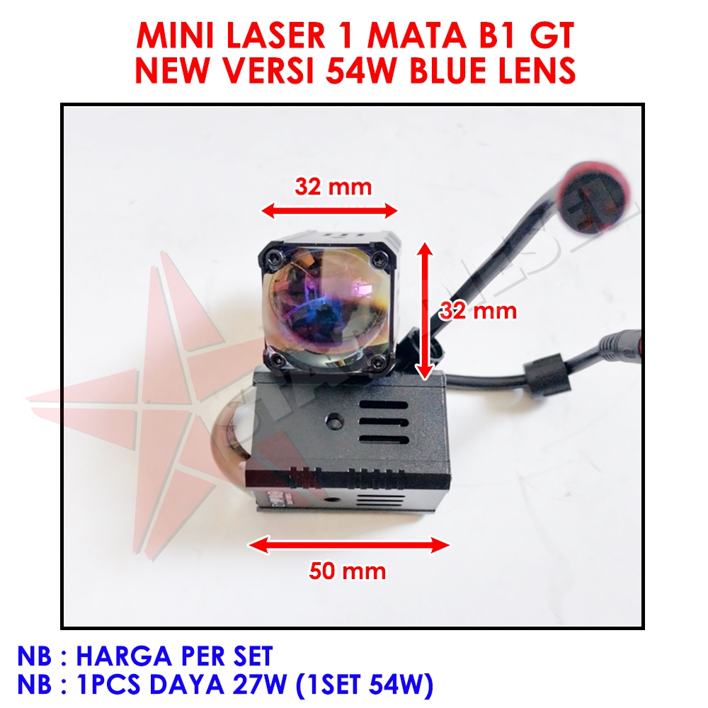 MATA Led LASER 1 Olho Lente Azul MINI EMIPRO B1 GT Novo Modelo 54W | Shopee Brasil
