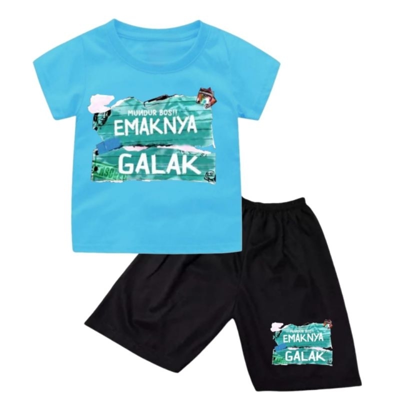 O Conjunto De T-SHIRT EMAK BOSS Ombro WORDS IS GALAK/Último Terno ...