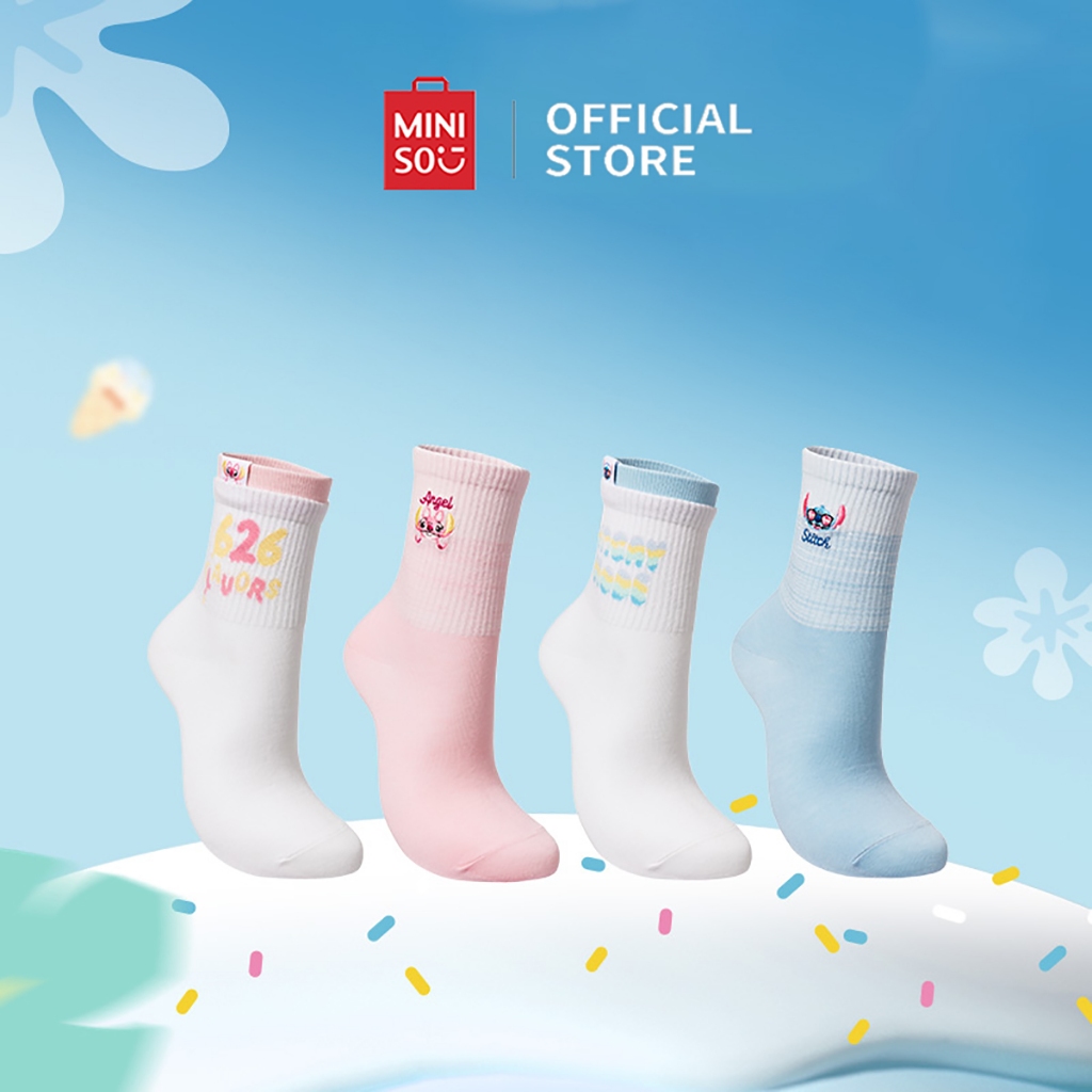 Miniso x Disney Lilo & Stitch Collection Crew Socks Meias Masculinas E ...