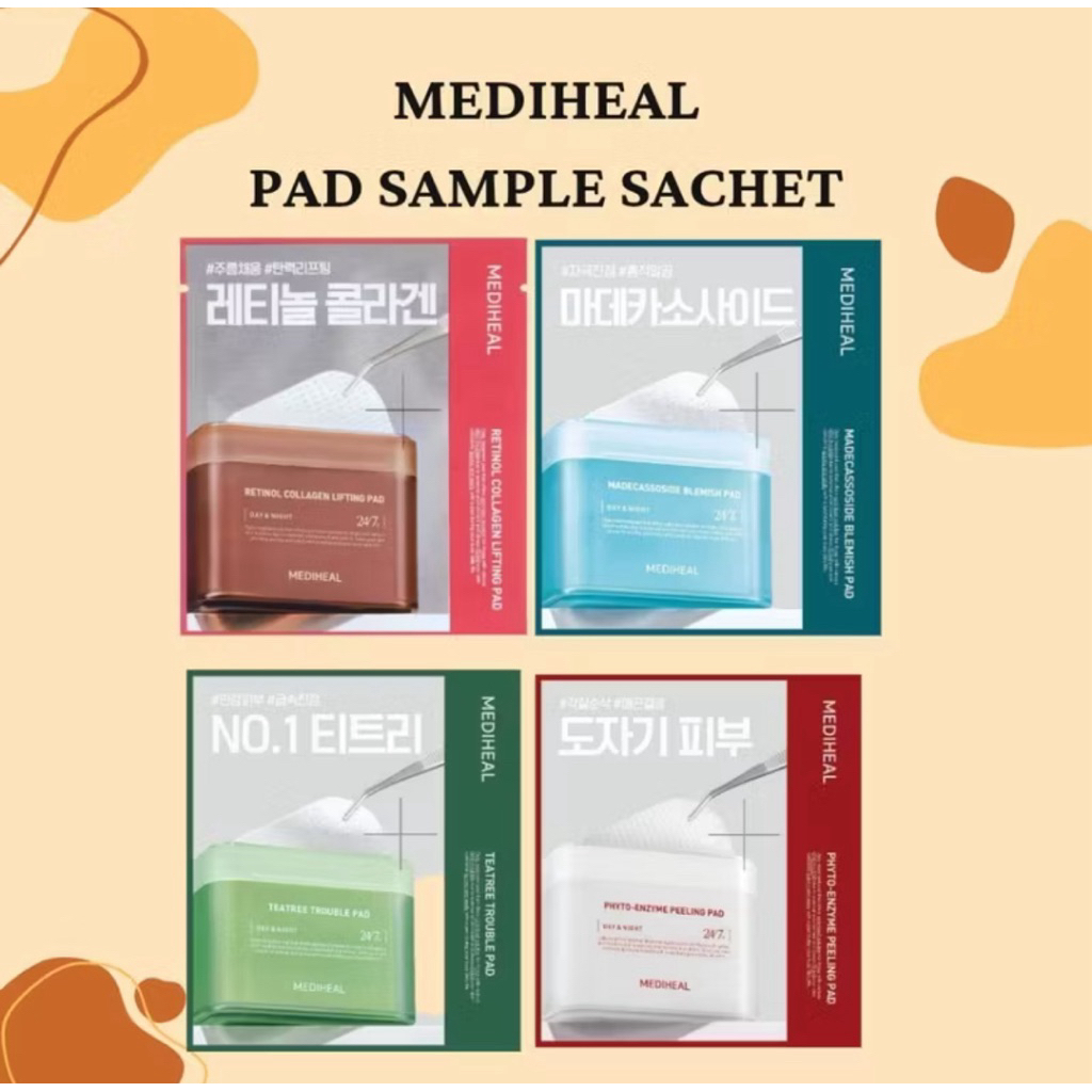 MEDIHEAL PAD Amostra SACHET 1 PCS RETINOL Colágeno LIFTING PHYTO-Enzima ...