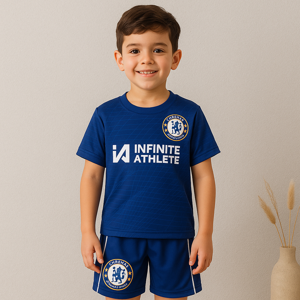 Conjunto De JERSEY De Futebol CHELSEA KIDS Marca Esportiva Criativa ...