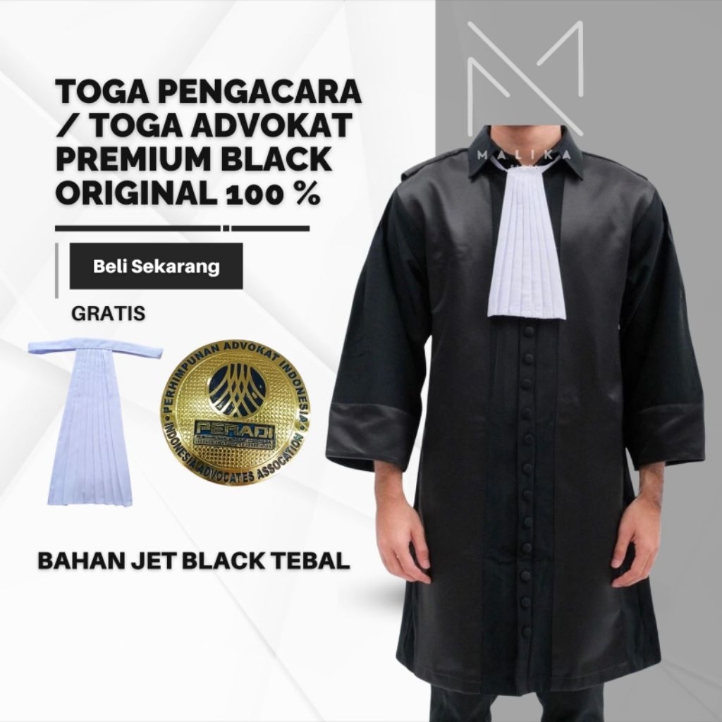 LAWYER TOGA/ADVOCATE PROSECUTOR PREMIUM PERADI PIN SUPER Preto 100 % ...