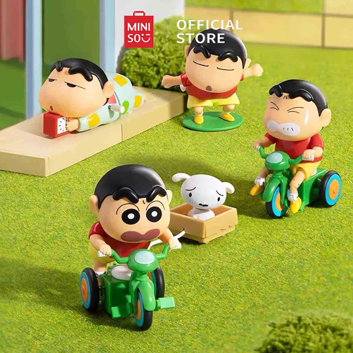 Miniso X Crayon Shinchan Dinâmico Nova Vida Presente Caixa Cega Figura ...