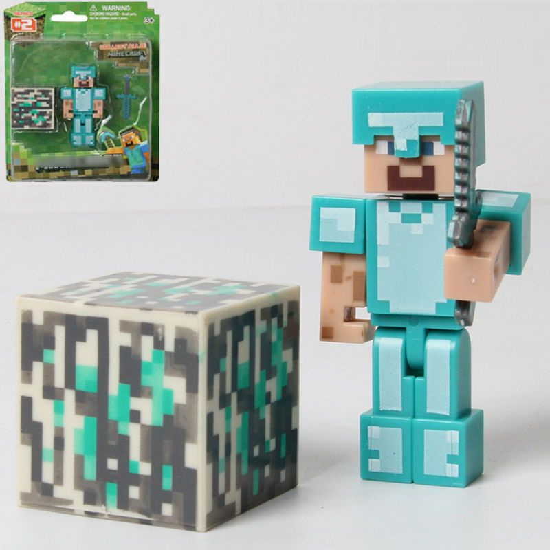 Minecraft Merchandise Toys Diamond Sword Pickaxe Steve Creeper Modelo ...