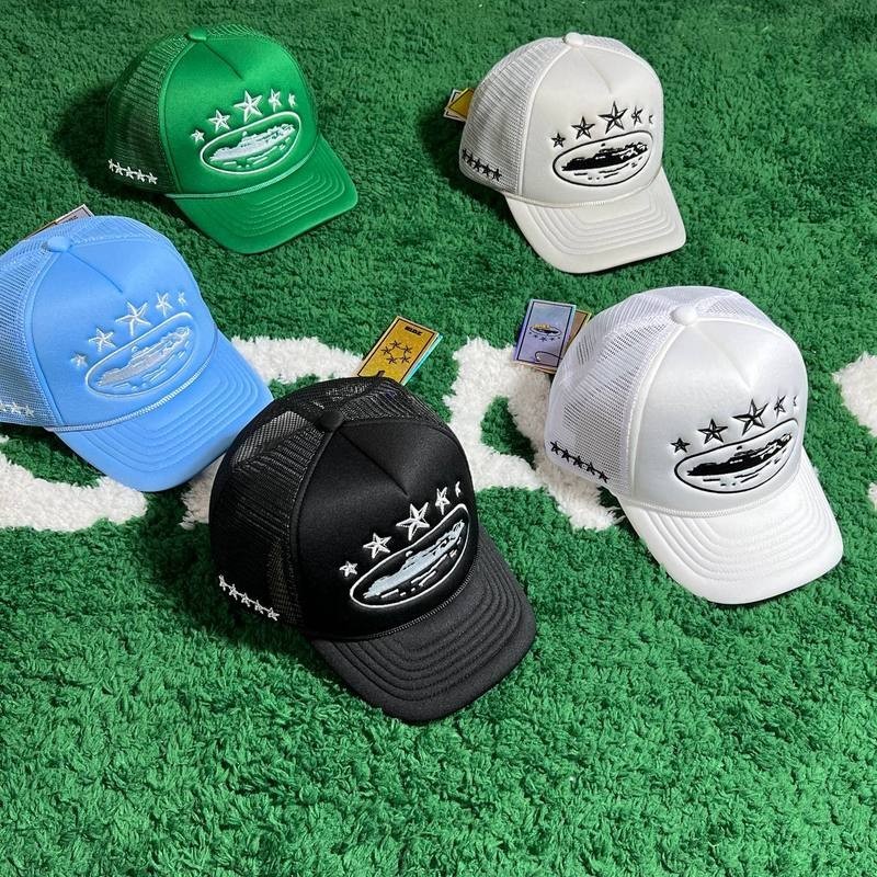 corteiz 5 STAR BLACK trucker Chapéu De Caminhoneiro Moda Boné De ...