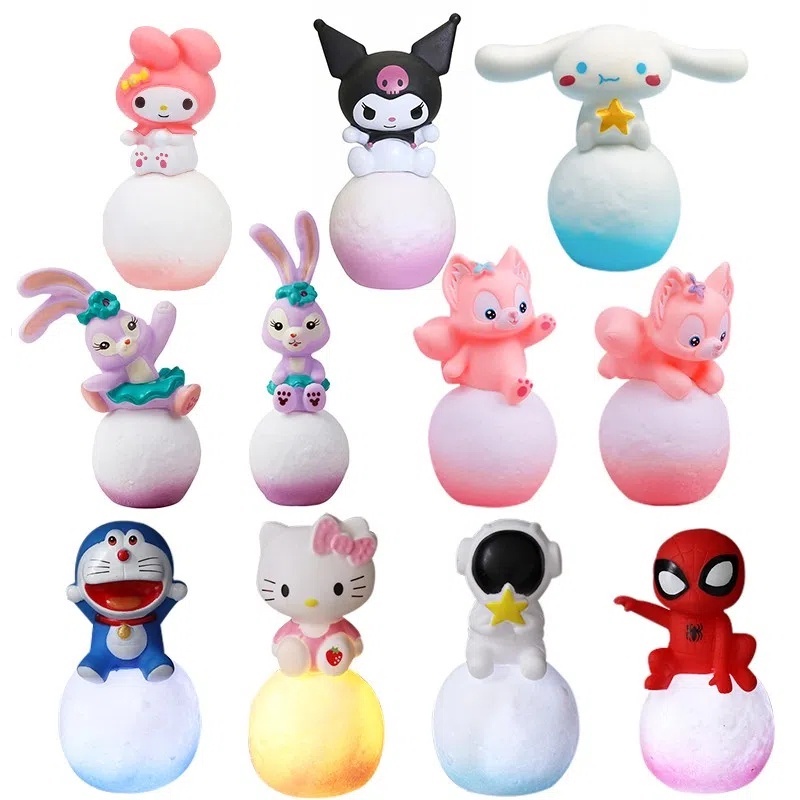 Sanliou Little Night Light Anime Cinnamon Dog Kuromi Melody LED Bedside ...