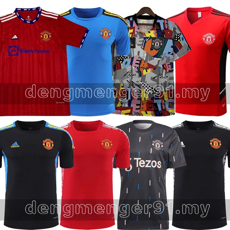 Fans Edição Kit 】 23/24 KITS De Treinamento MAN UTD Football Jersey S ...