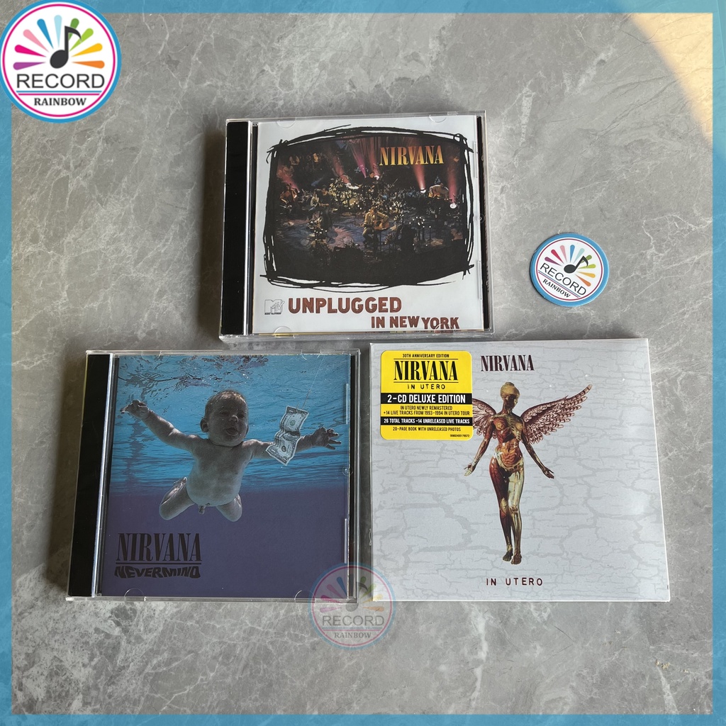 Nirvana Nevermind, In Utero 2 Disc, MTV Unplugged in New York 3 Album ...