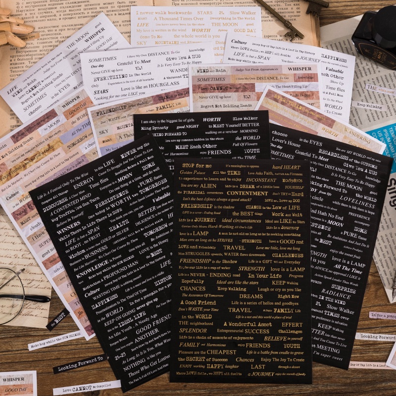 4pcs/pack Vintage Junk journaling Collage stickers [Between the Lines ...