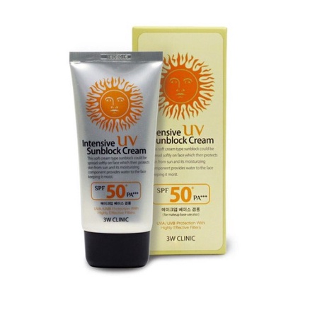 3W CLINIC Intensive UV Sunblock Cream SPF50+ PA+++ 70ml | Shopee Brasil