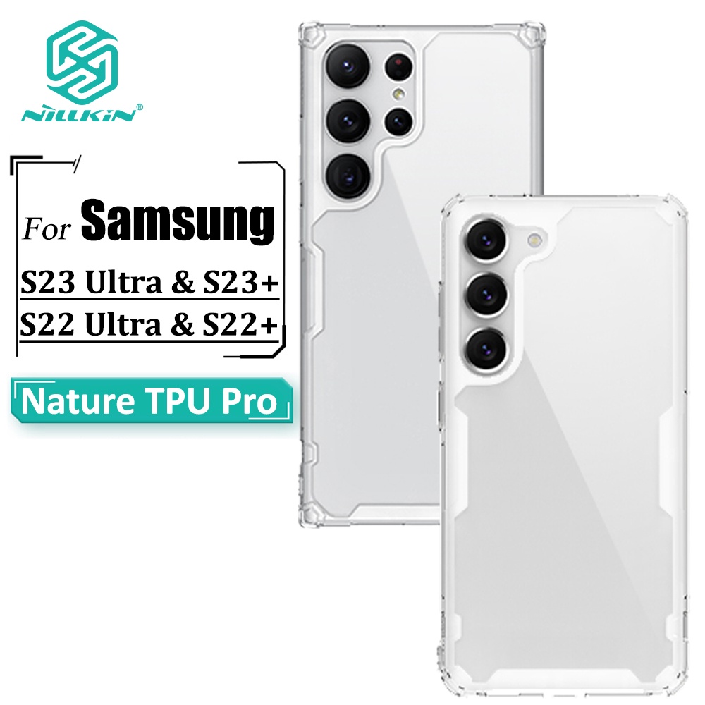 Capa Nillkin Nature Pro Samsung S24 Ultra S23 Ultra S23 Plus S22 + S22 Fina De Luxo TPU ...