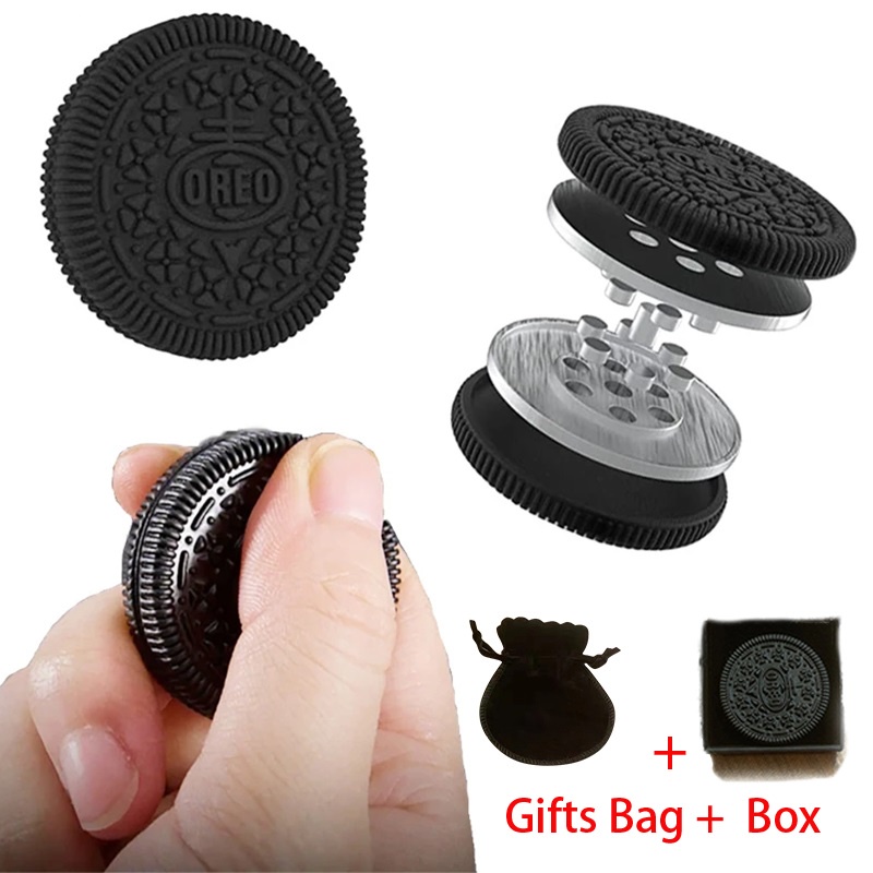 OREO Metal Spinner Fidget Toys EDC Haptic Spin Simulação De Biscoitos ...