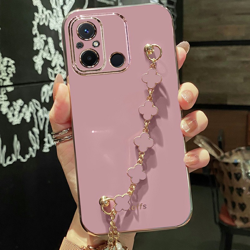 Estojo De Corrente De Pulso Para Xiaomi Redmi 12C 13C 12 Bracelete De Revestimento Brilhante ...