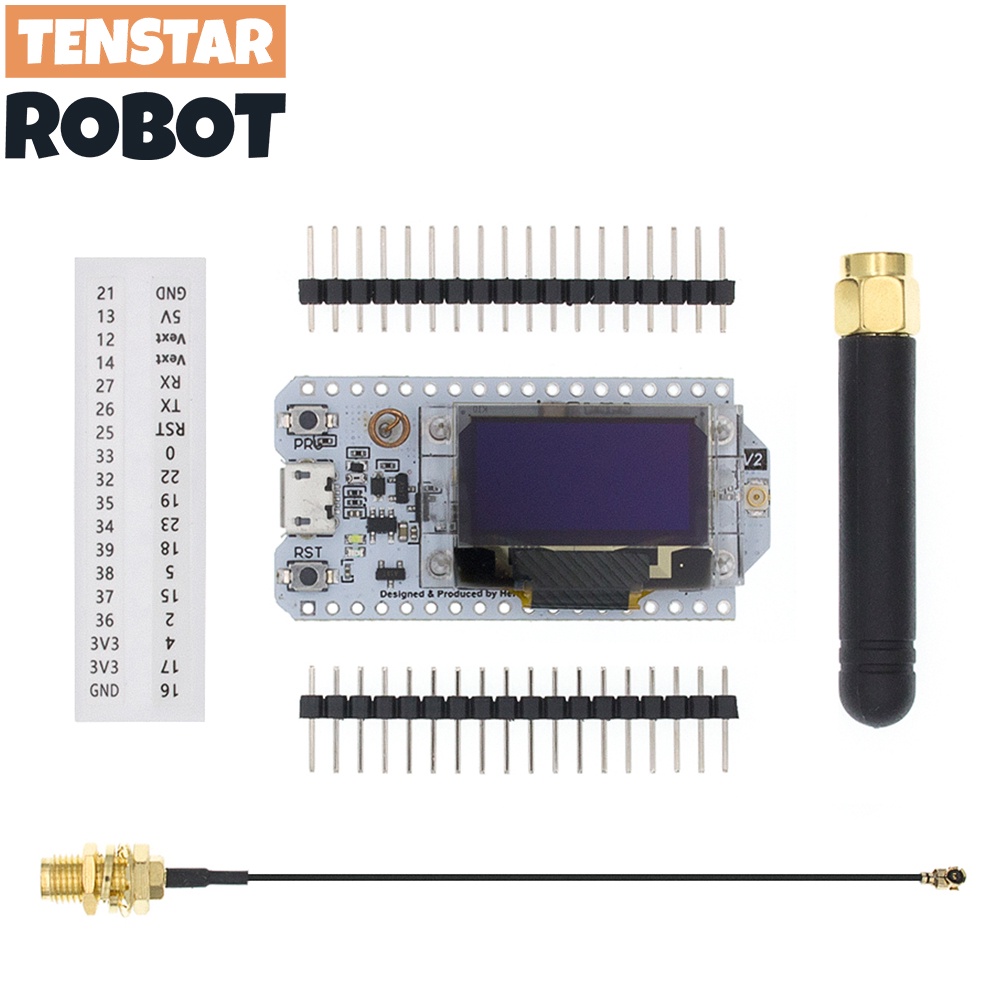 Sx1276 Esp32 Lora 868mhz 915mhz 433mhz 096 Polegadas Tela Oled Azul Kit Wifi Bluetooth 32 Placa 