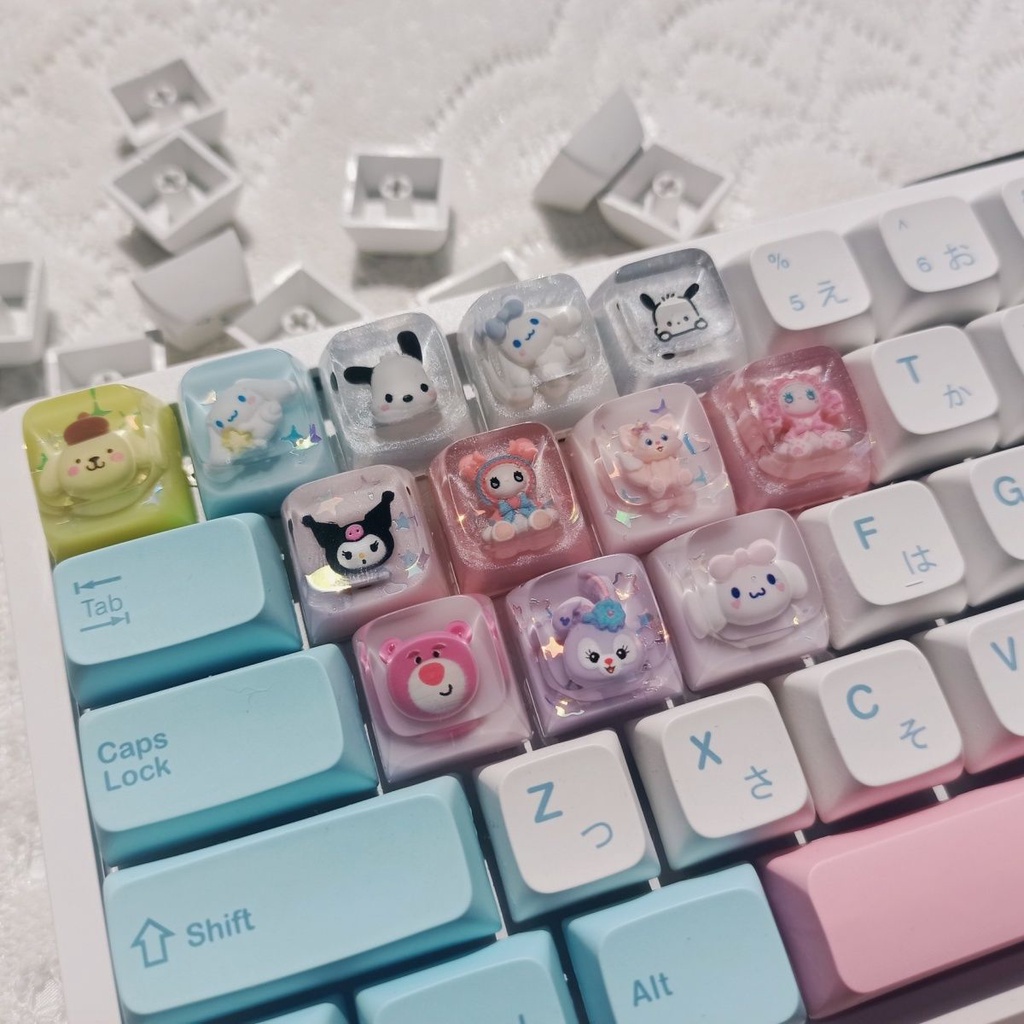 Sanrio Keycap Keycap Cartoon Cute Keycap Prensa Keycap feita a mão ...