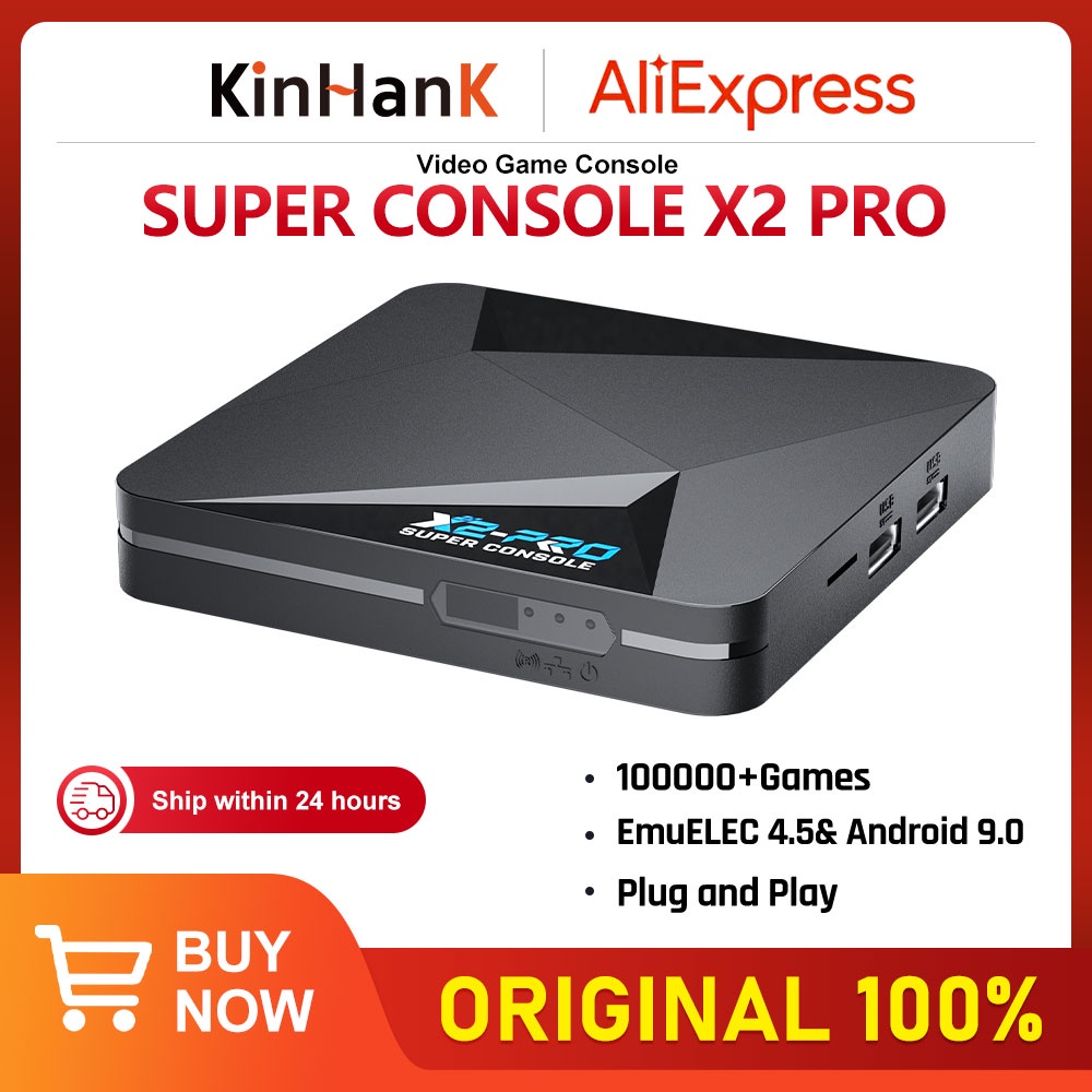 Kinhank super console x2 pro game box retro, console de videogame, caixa de TV 100000, videogame ...