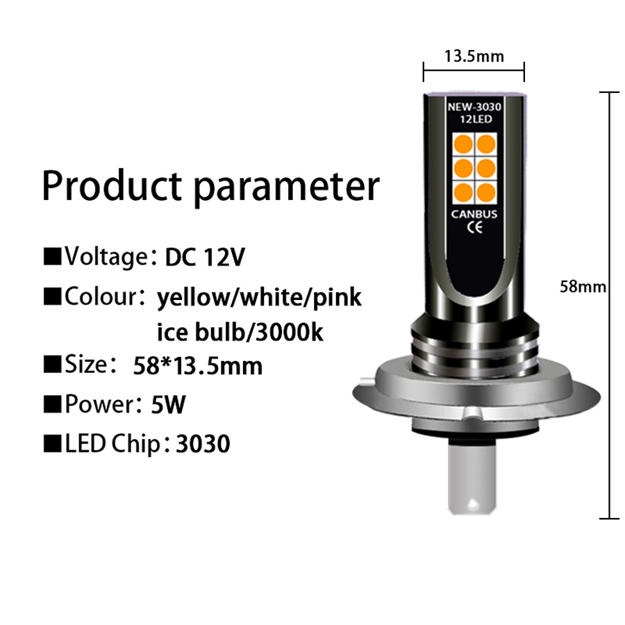 2PCS Lâmpada De Nevoeiro Para Carro Super Brilhante CSP LED H1/H3/H4/H7/H8/H9/H10/H11/9005 HB3 ...