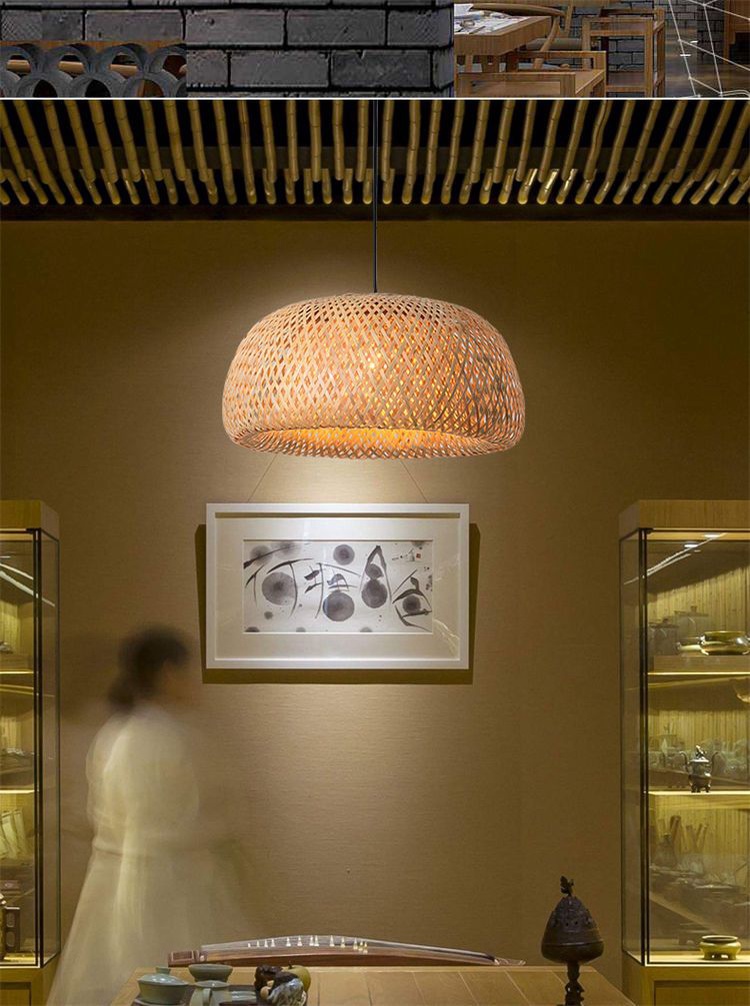 Luminária Pendente De Vime Luz Suspensa De Bambu 3 Luzes Boho Cesta ...