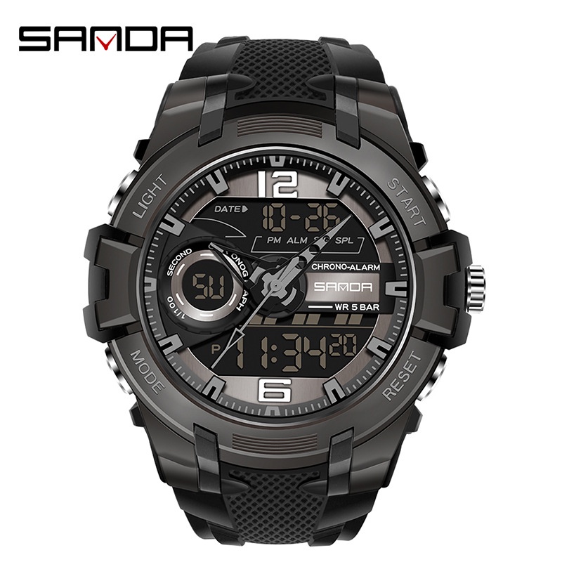 Novo Relogio Masculino Militar 6015 Relógio SANDA Homem Esportivo 50M À Prova D'água 2023 ...