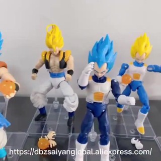 Bonecos Dragon Ball Super 15 cm Articulados Goku Instinto/Vegeta SSJ ...