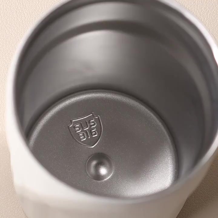 Copo Térmico Cafe personalizado Inox Portátil com tampa,420ml, Com LED Temperatura Antivazamento ...