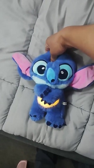 Stitch Plush toy breathing music pneumatic ears Kawaii Plush Doll With ...