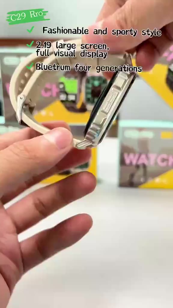 Novo C29 Pro Relógio Smartwatch 2,19 Polegadas Tela Full Touch Screen ...