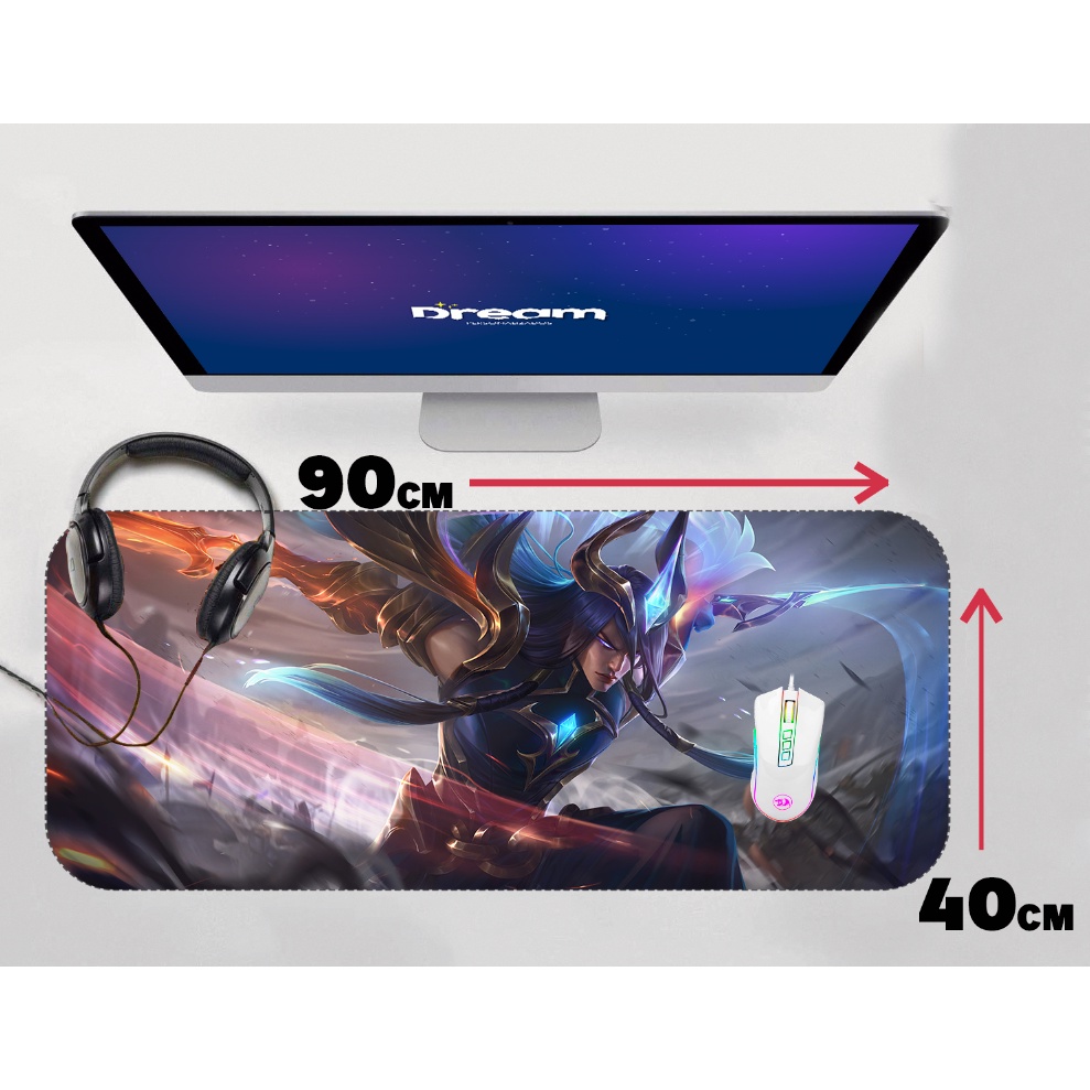Mouse Pad Gamer Yone League of Legends LOL Extra Grande 90x40 70x30 ...