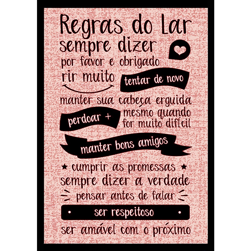 Placa Decorativa Quadro Regras Do Lar cód.02 | Shopee Brasil