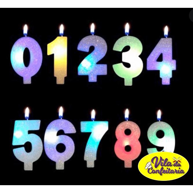 Vela Led com Pavio, Muda de Cor, Vela de Aniversário | Shopee Brasil