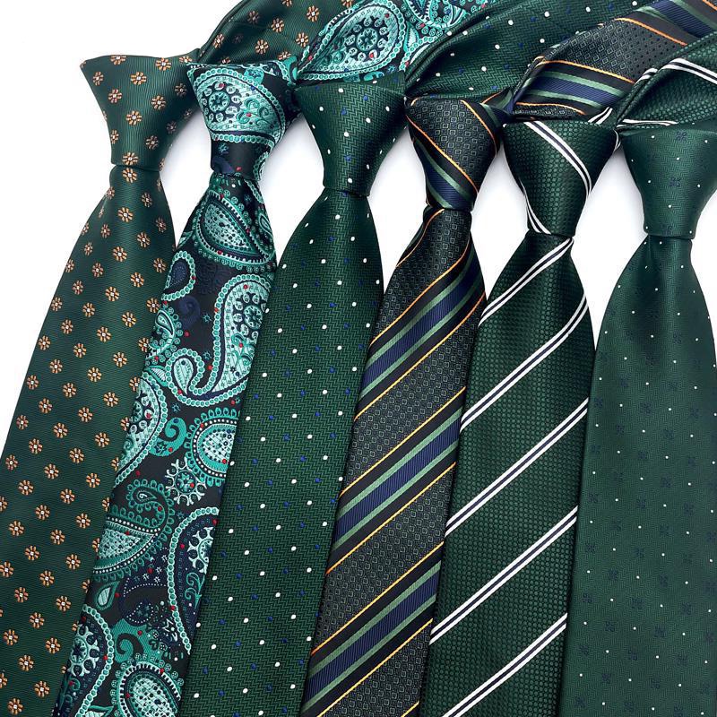 Gravatas Masculinas Luxuosas De 8 Cm , Cor Verde Escuro , Listrada ...