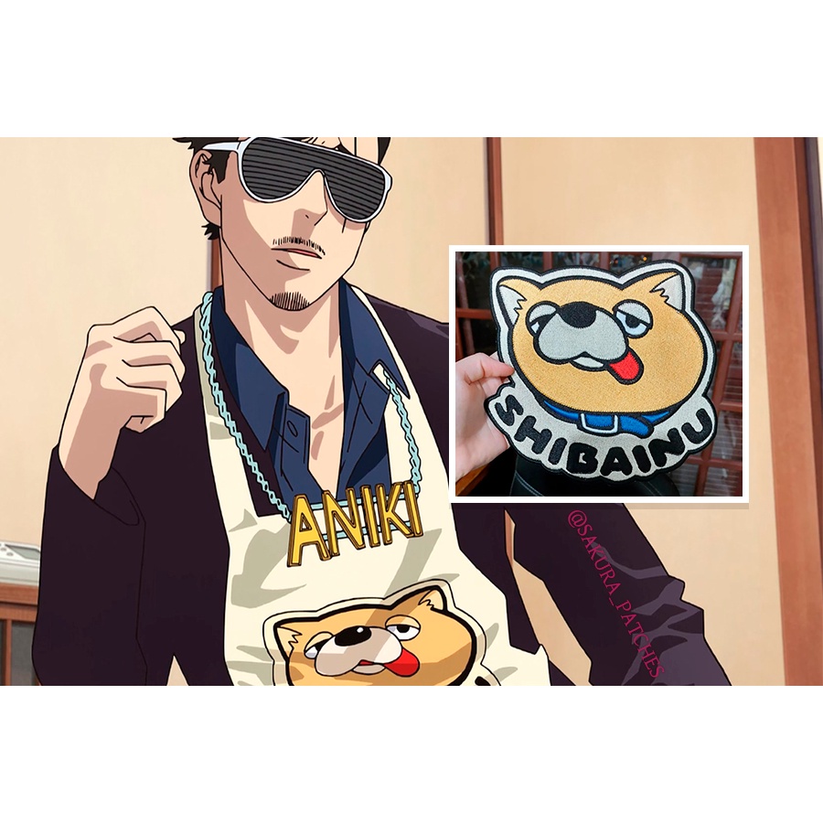 Gokushufudou Tatsu Imortal patch bordado dog avental termocolante 20cm | Shopee Brasil
