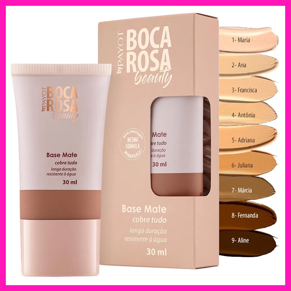 Boca Rosa Base Líquida Matte Perfect (Alta Cobertura)(Acabamento Mate ...