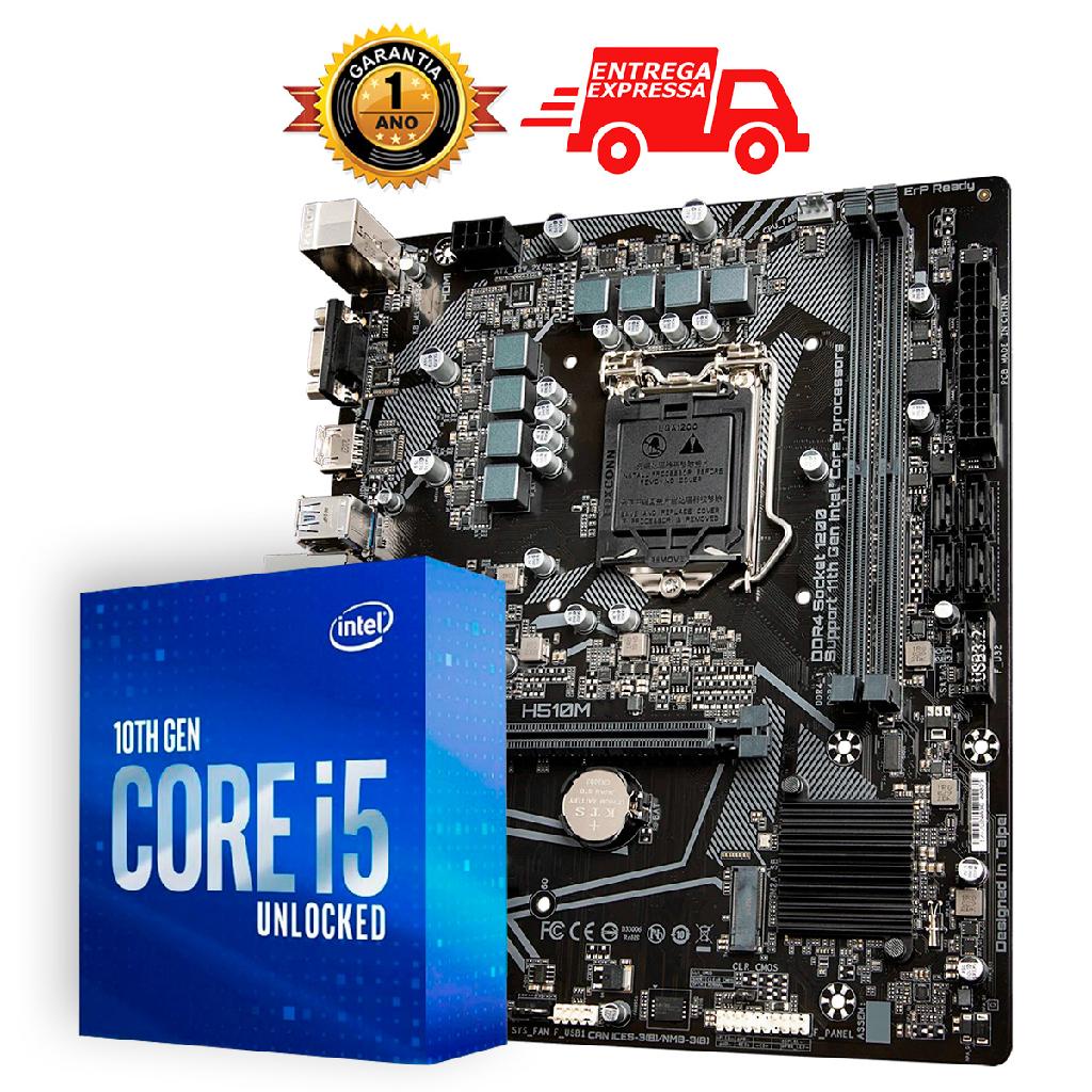 Kit Upgrade Gamer H510m Lga 1200 + Intel I5 10600K | Shopee Brasil