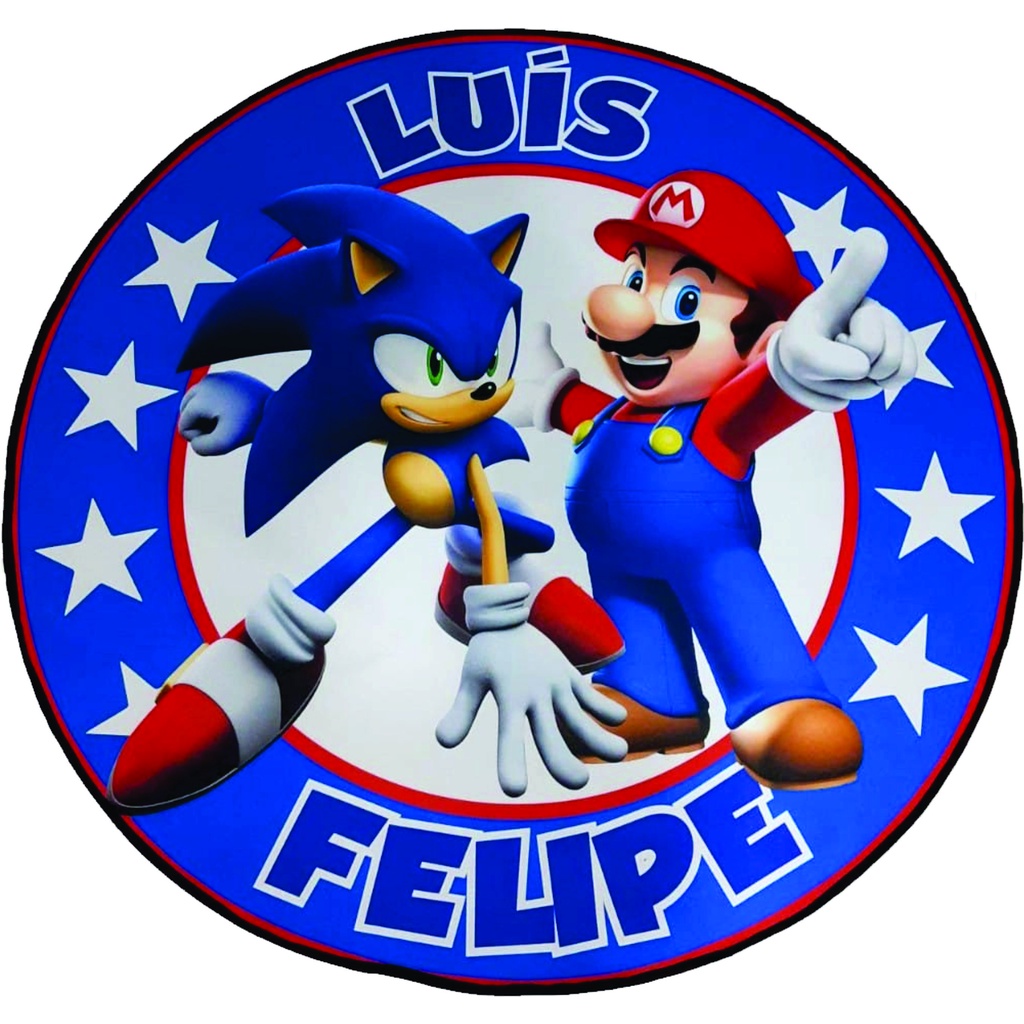 Tapete Sonic Redondo Personalizado 1,20 Personalizado 2 MM | Shopee Brasil