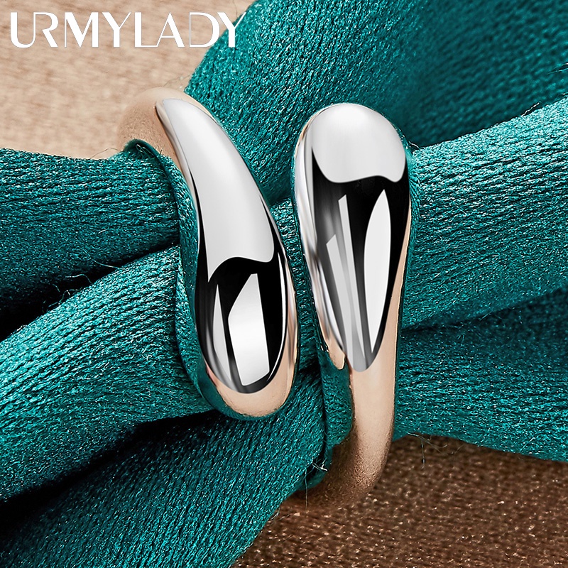 URMYLADY 925 Sterling Silver Drop Water Cross Ring For Women Noivado ...