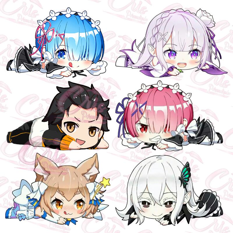 Almofada Decorativa Anime Personagens Re: Zero Emília Rem Ram Felix ...