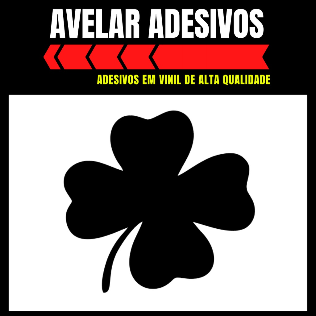 Adesivo Trevo 4 Folhas (9,5x10cm) | Shopee Brasil