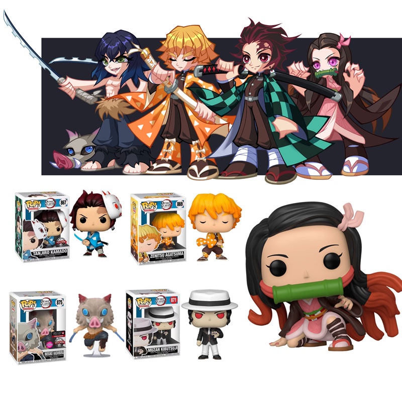 Funko Pop Boneco Demon Slayer/Tanjirou Nezuko/Agatsuma/Zenitsu ... Funko Pop Boneco Demon Slayer/Tanjirou Nezuko/Agatsuma/Zenitsu ...