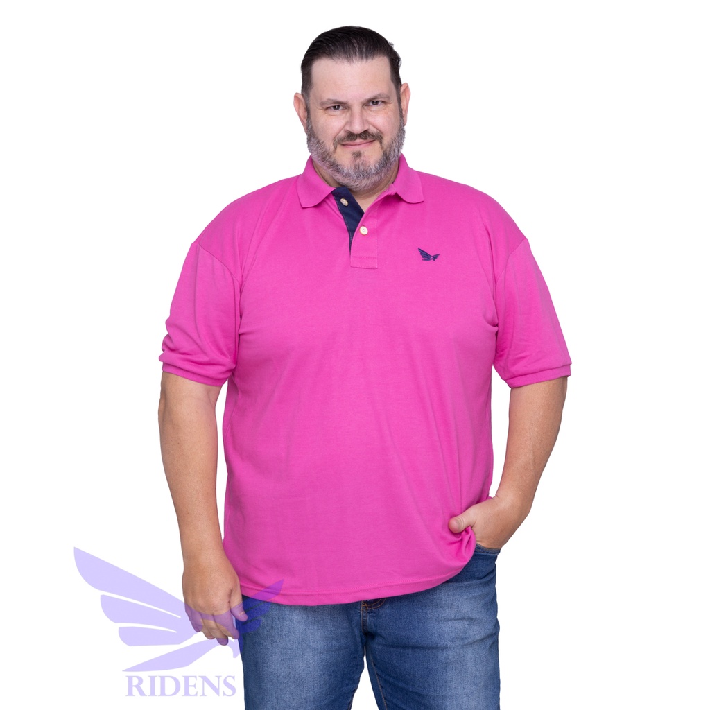 CAMISA GOLA POLO RIDENS MASCULINA G4 G5 PLUS SIZE | Shopee Brasil