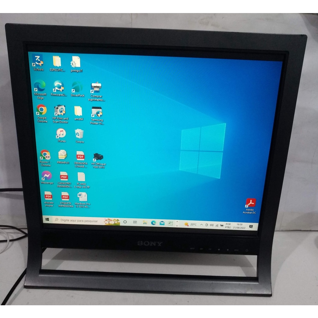MONITOR SONY SDM -HS75 17" POLEGADAS E SUPORTE AJUSTAVÉL (Cabos não inclusos) | Shopee Brasil