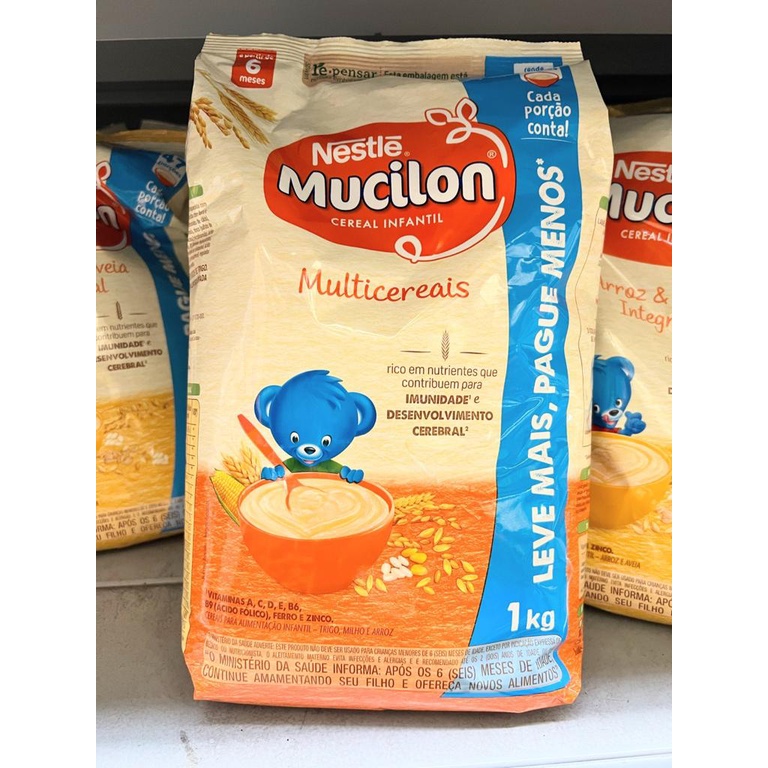 Mucilon Nestle Cereal Multicereais 1kg apartir de 6 meses | Shopee Brasil