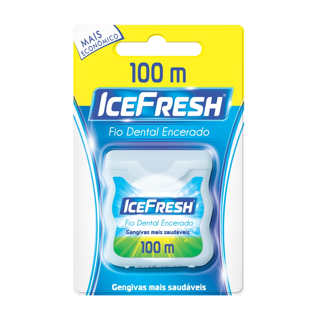 Fio Dental Encerado Ice Fresh 100m | Shopee Brasil
