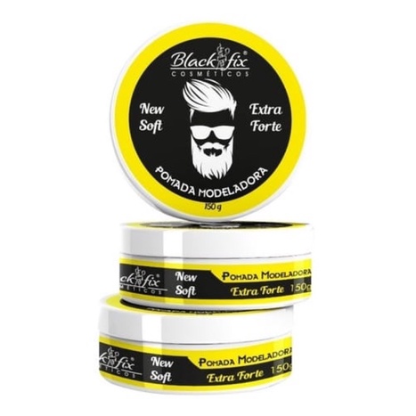 Pomada Para Cabelo Soft 130G- Extra Forte - Black Fix | Shopee Brasil