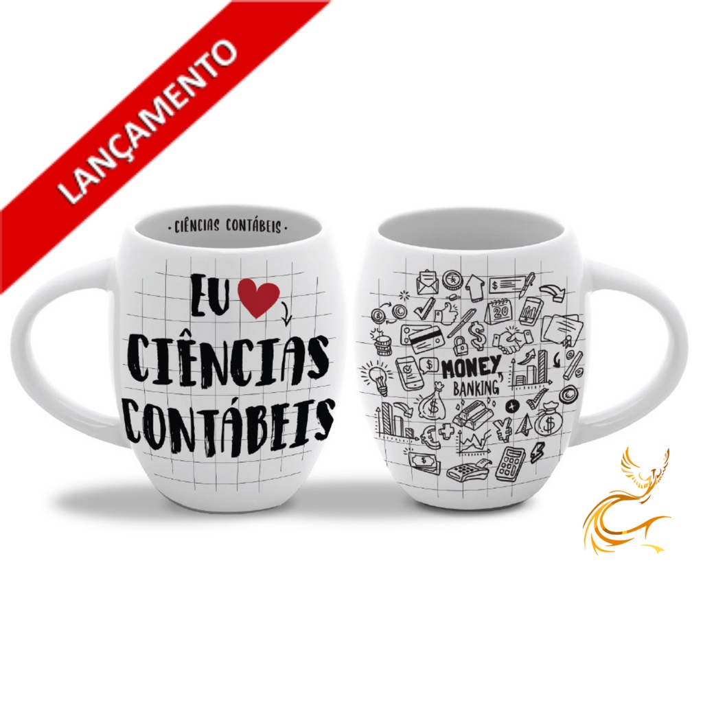 Caneca Formatos Diferentes Ciências Contábeis – Caneca 3D Porcelana 550 ...