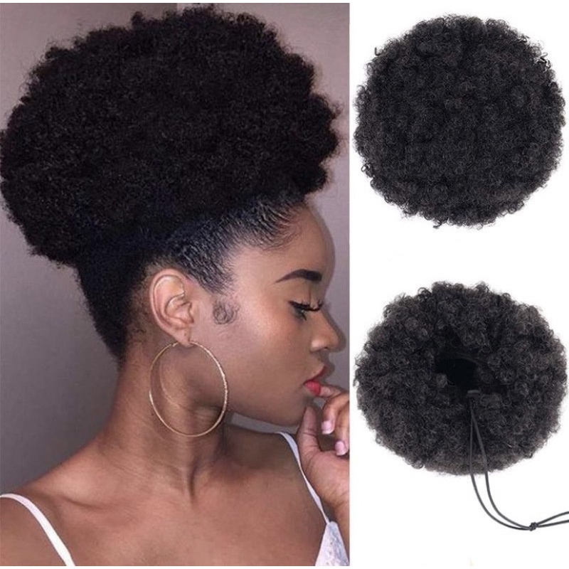 COQUE Afro Puff - fibra orgânica > PRETO