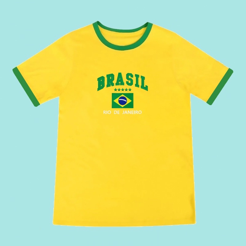 camiseta bordada brasil core copa do mundo cbf time brasil vintage ...