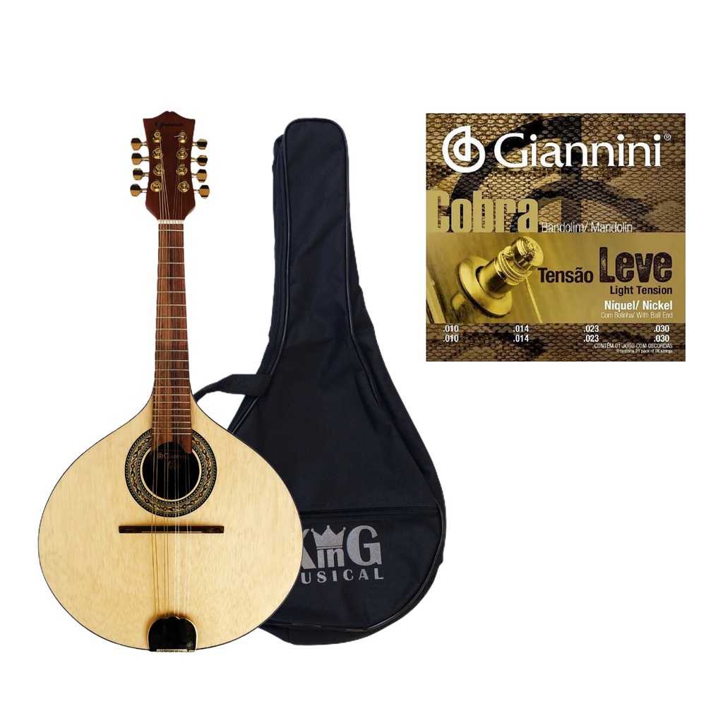 Kit Bandolim Elétrico Giannini BS1 Fosco Capa Corda Rouxinol | Shopee ...