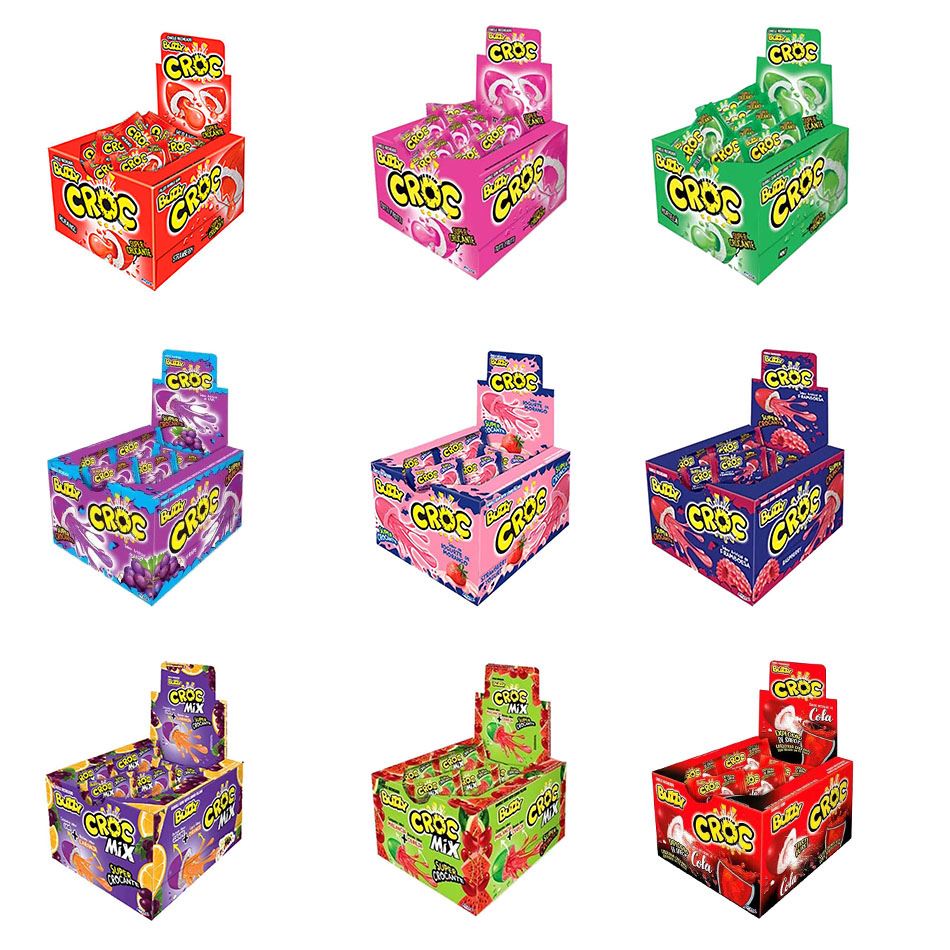 Kit 8 Chicletes Croc Todos os Sabores C/40un- Buzzy | Shopee Brasil