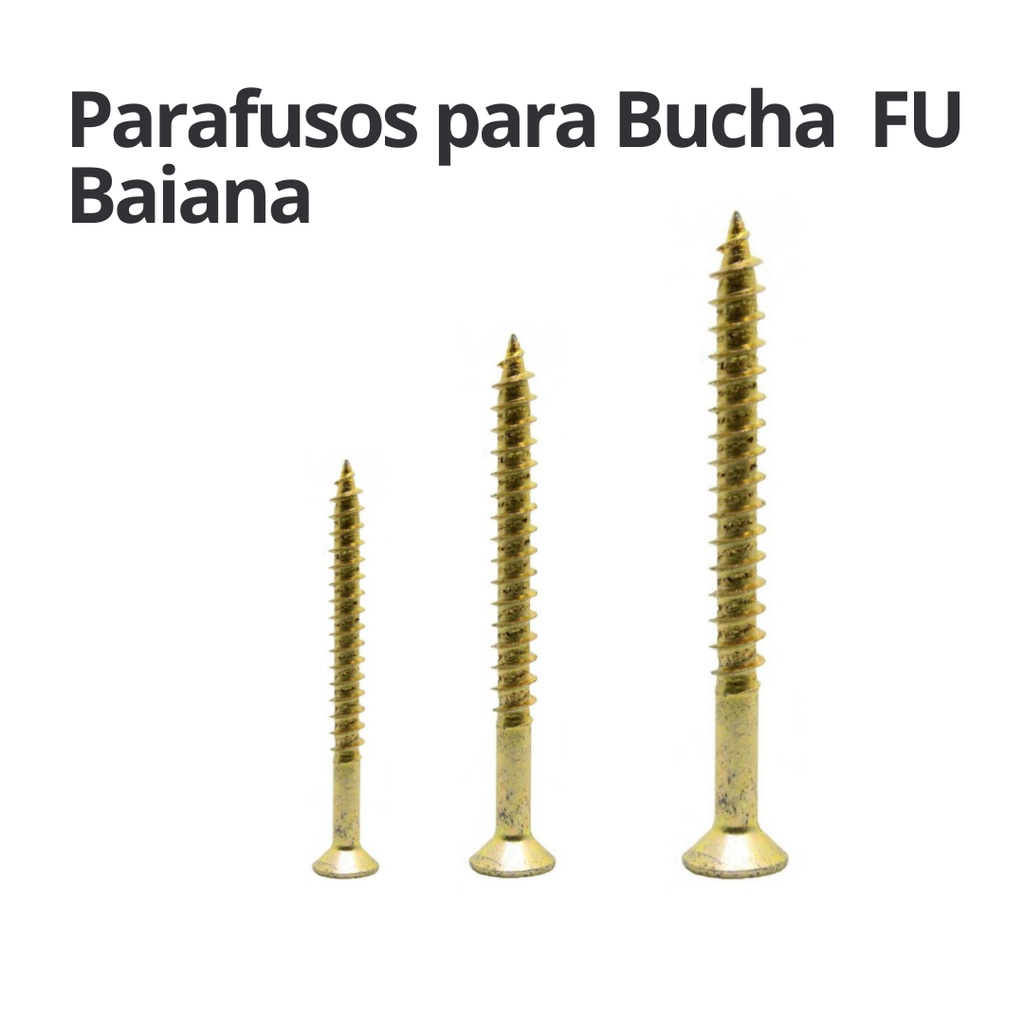 Kit Parafuso Para Bucha Fu Baiana Tijolo Bloco Furado Vazado Oco Com